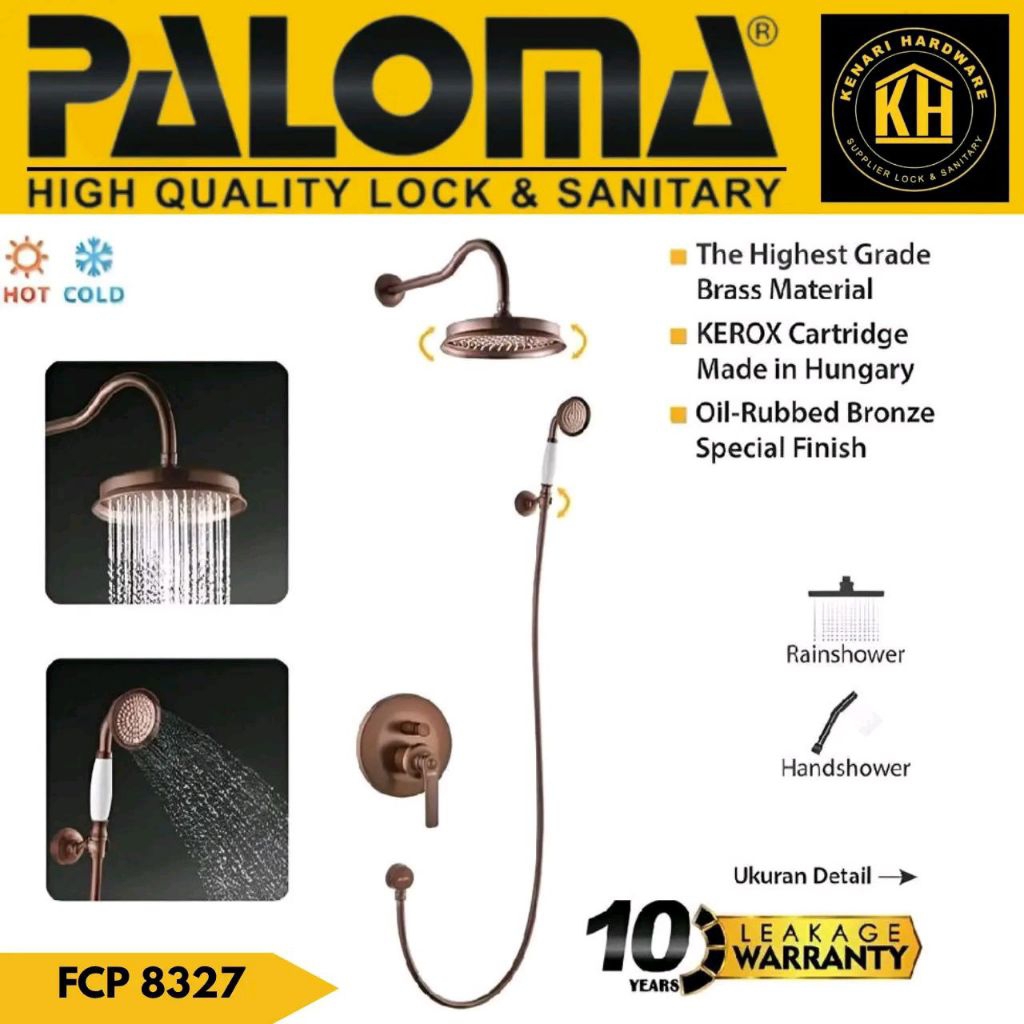 Jual PALOMA FCP 8327 Keran Mixer Shower Set Tanam Concealed Dinding ...