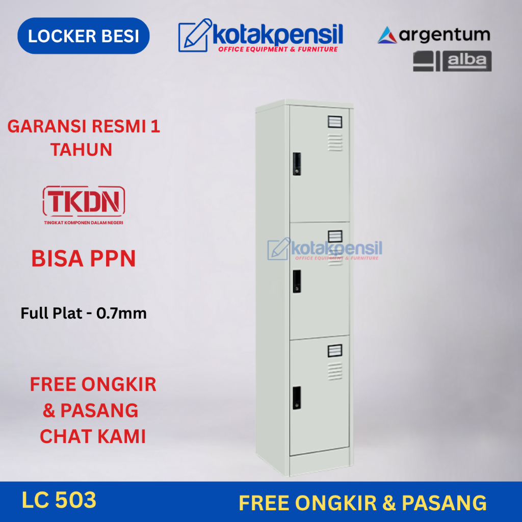 Jual Locker 3 Pintu ARGENTUM LC 503 | Loker Besi 3 Pintu Argentum Alba ...