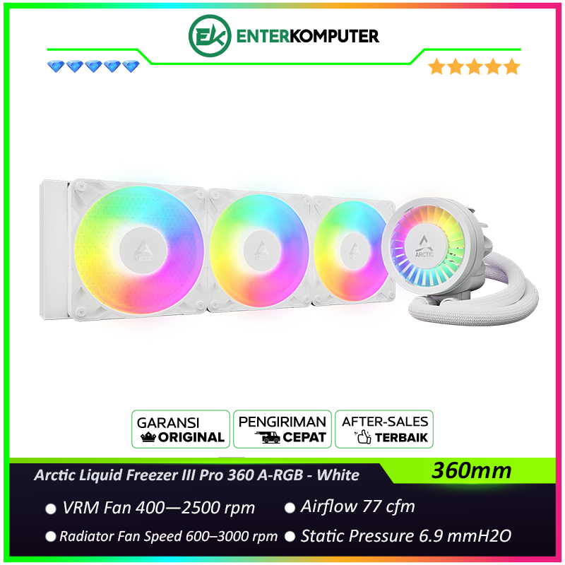 Jual Arctic Liquid Freezer III Pro 360 A-RGB Multi Compatible AIO CPU ...