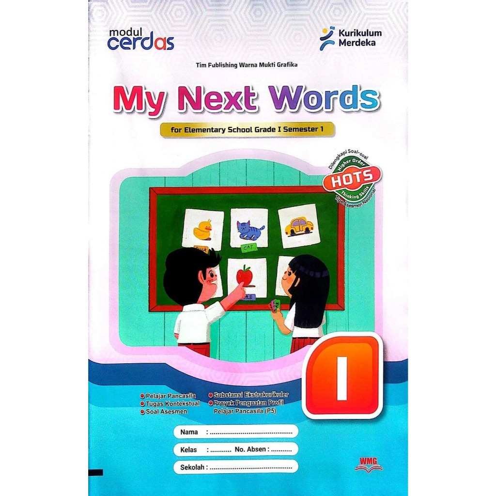 Jual Buku LKS / Modul Cerdas Bahasa Inggris Kelas 1 SD/MI Semester 1 My Next Words for ...