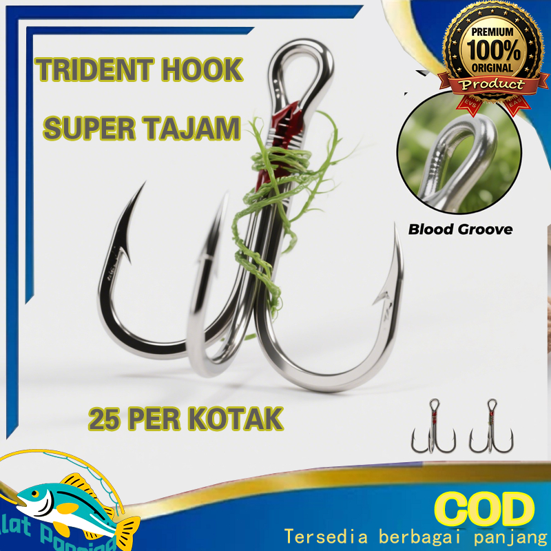 Jual 25 pcs Kail Pancing Karbon Tinggi - Super Tajam, Kuat, Ukuran 1 ...