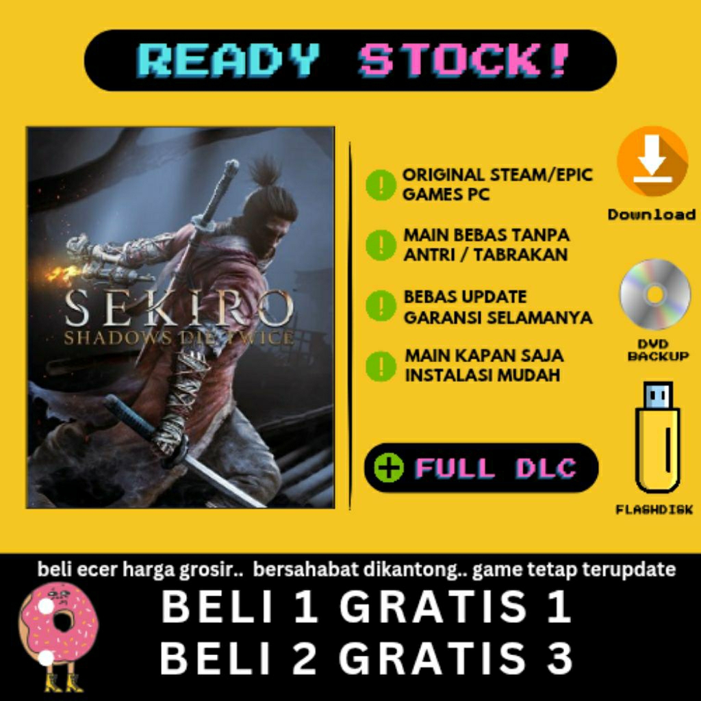 Jual SEKIRO SHADOWS DIE TWICE - ORIGINAL PC GAME | Shopee Indonesia
