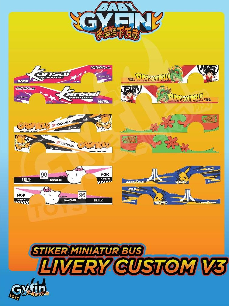 Jual STICKER LIVERY V3 Custom Untuk Bus Miniatur Anak dan Bus Miniatur ...