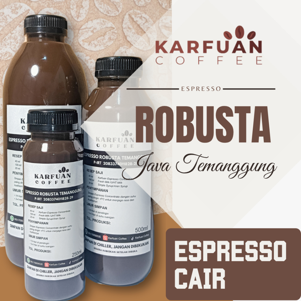 Jual Espresso Cair Konsentrat Kopi 1 Liter Karfuan Coffee | Shopee ...
