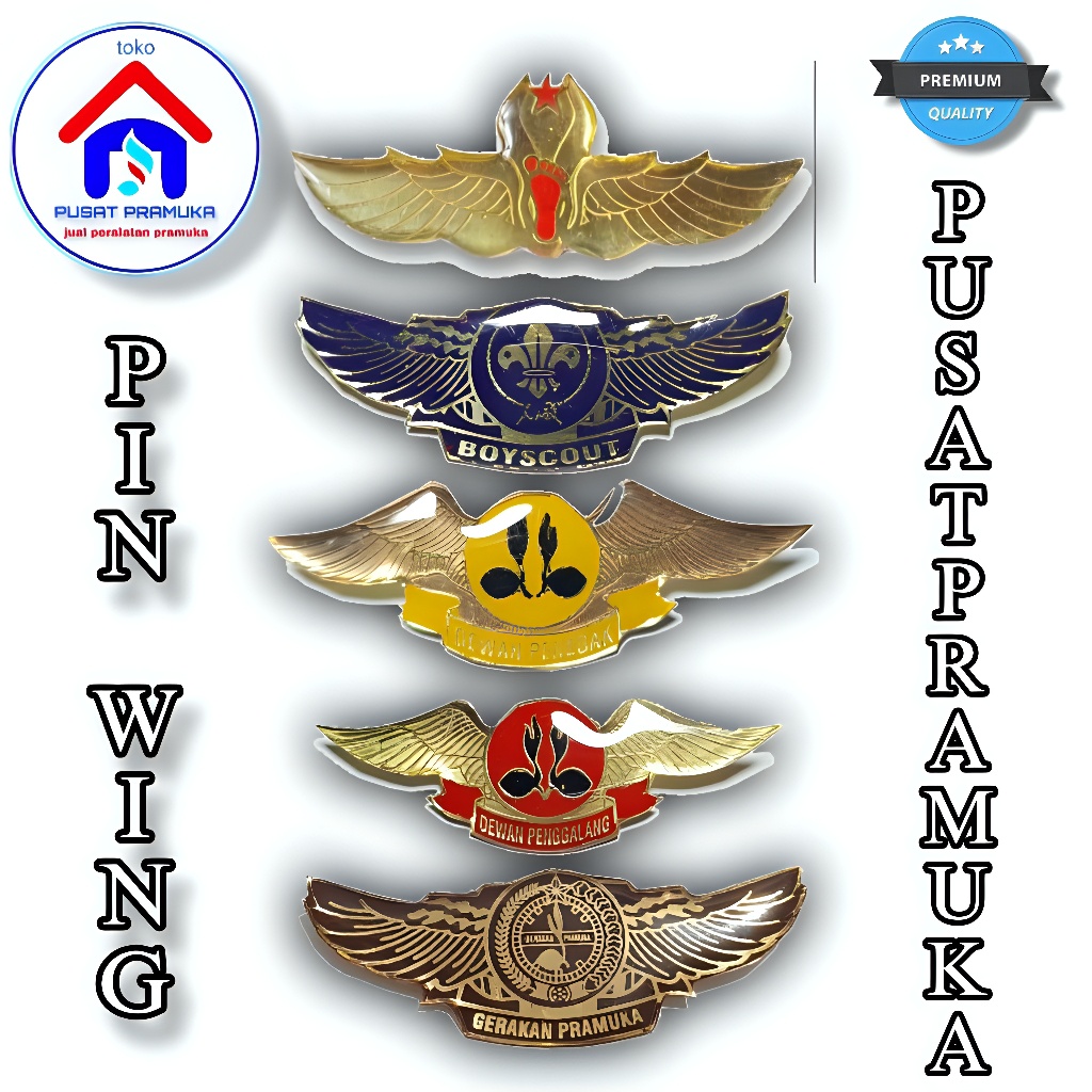 Jual wing tapak merah / wing tapak hitam / perlengkapan pramuka/gerakan ...