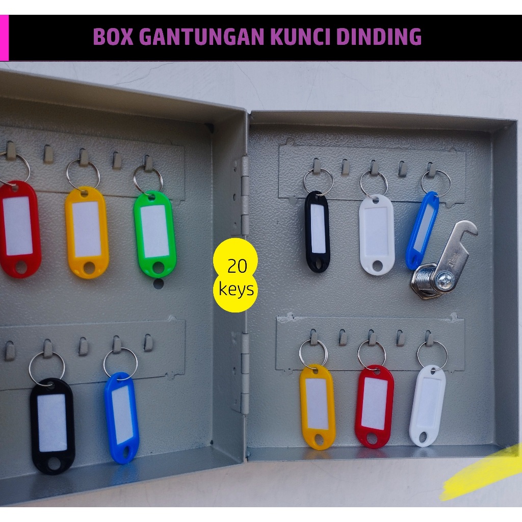Jual Key Box TEMPAT KUNCI DINDING BESI Tempat penyimpanan kotak kunci ...