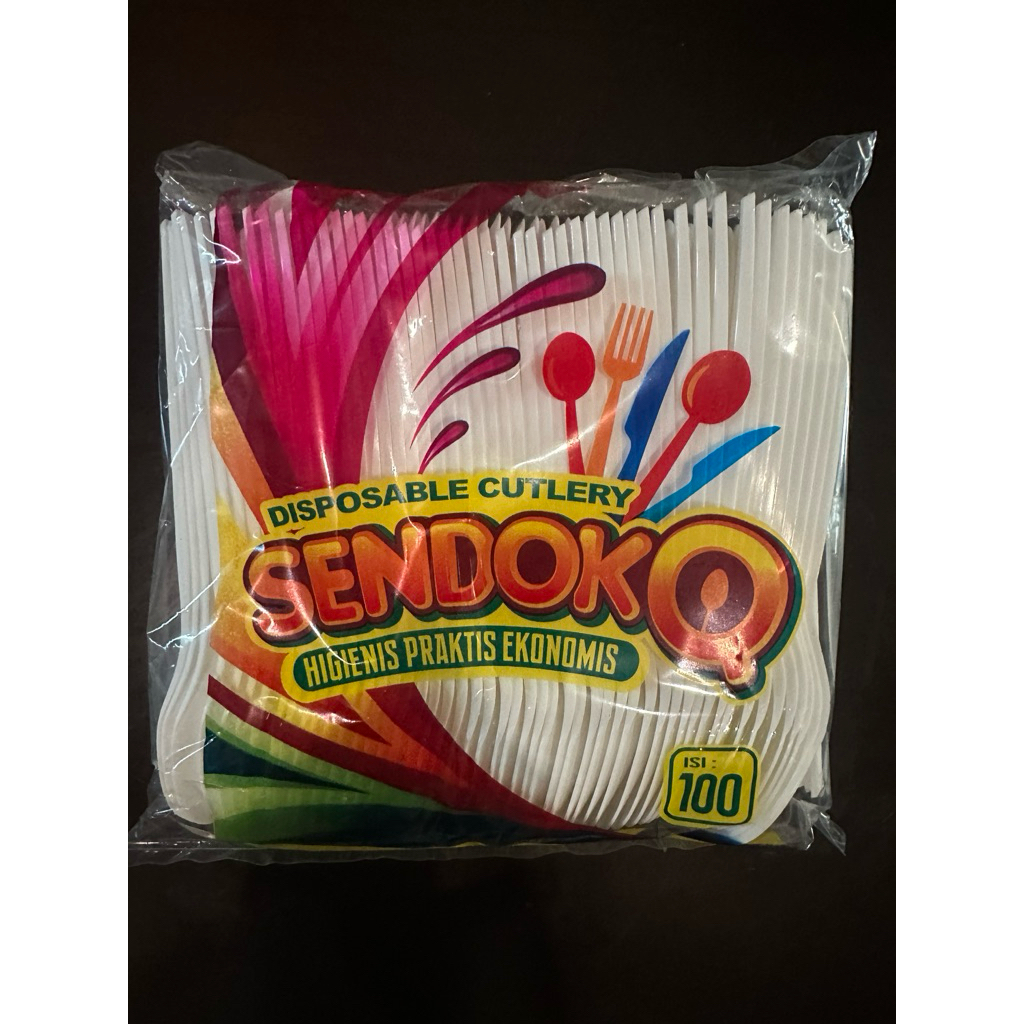 Jual Sendok / garpu Makan merk Sendok Q isi 100pc | Shopee Indonesia