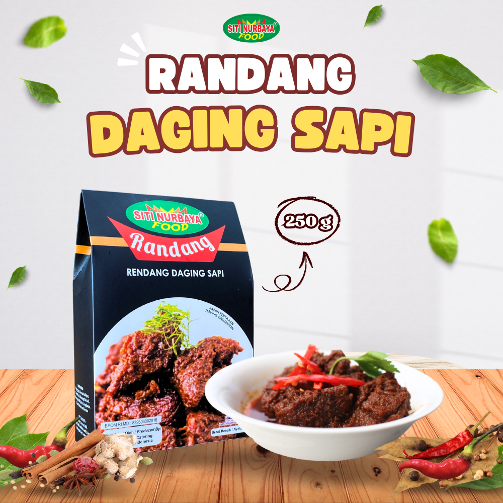 Jual Rendang Daging Sapi (250g) - Siti Nurbaya Food | Shopee Indonesia