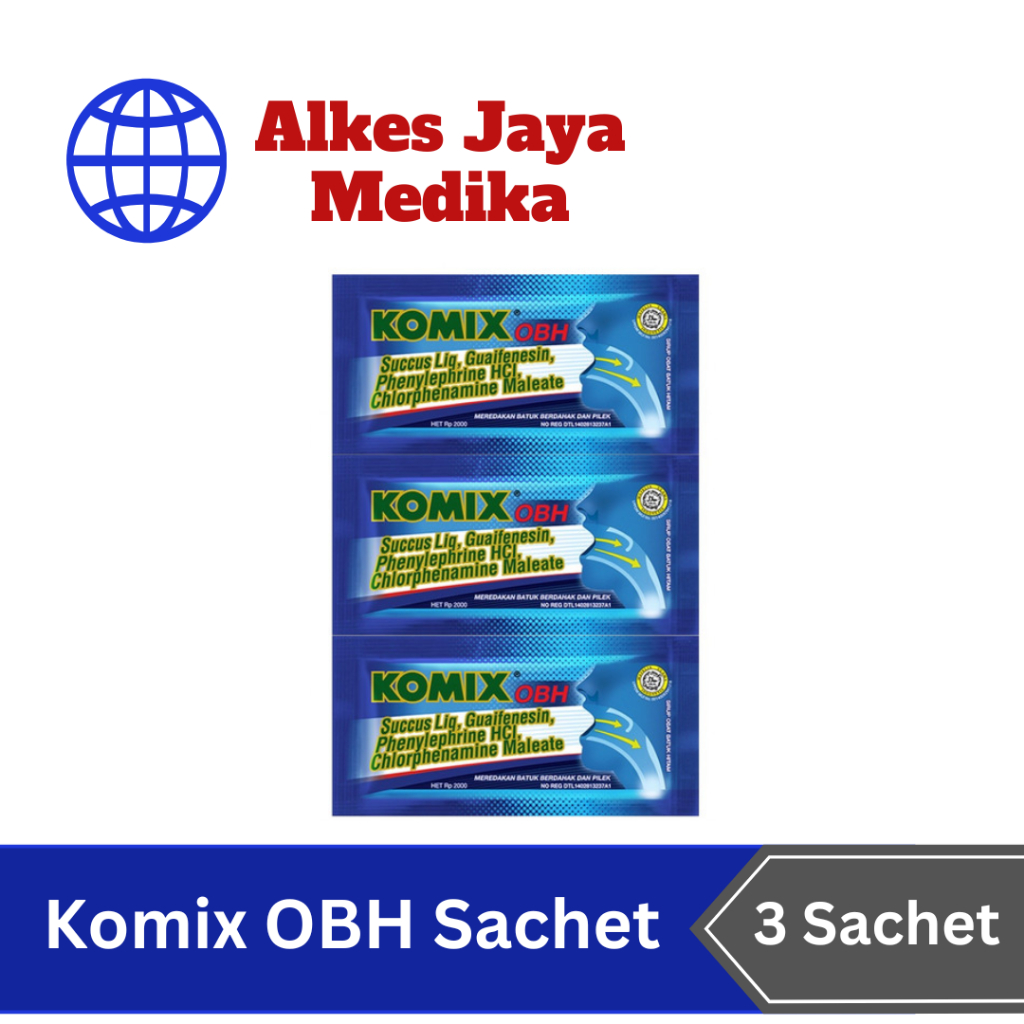 Jual KOMIX OBH ISI 3SACHET @7ML (OBAT BATUK) | Shopee Indonesia