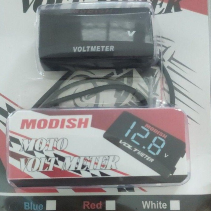 Jual Voltmeter Volt Meter LED Digital Slim Waterproof motor Mobil Model ...