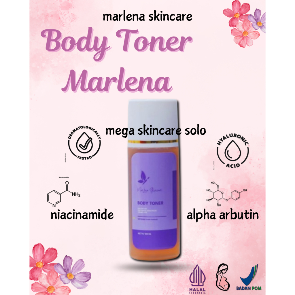 Jual TONER BADAN MARLENA MENCERAHKAN DAN MEMUTIHKAN WITH AHA / TONER ...