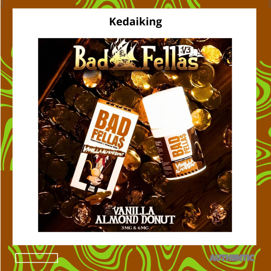Jual BAD FELLAS V3 VANILLA ALMOND DONUT FREEBASE 60ML BY VAPERSSENSI X ...