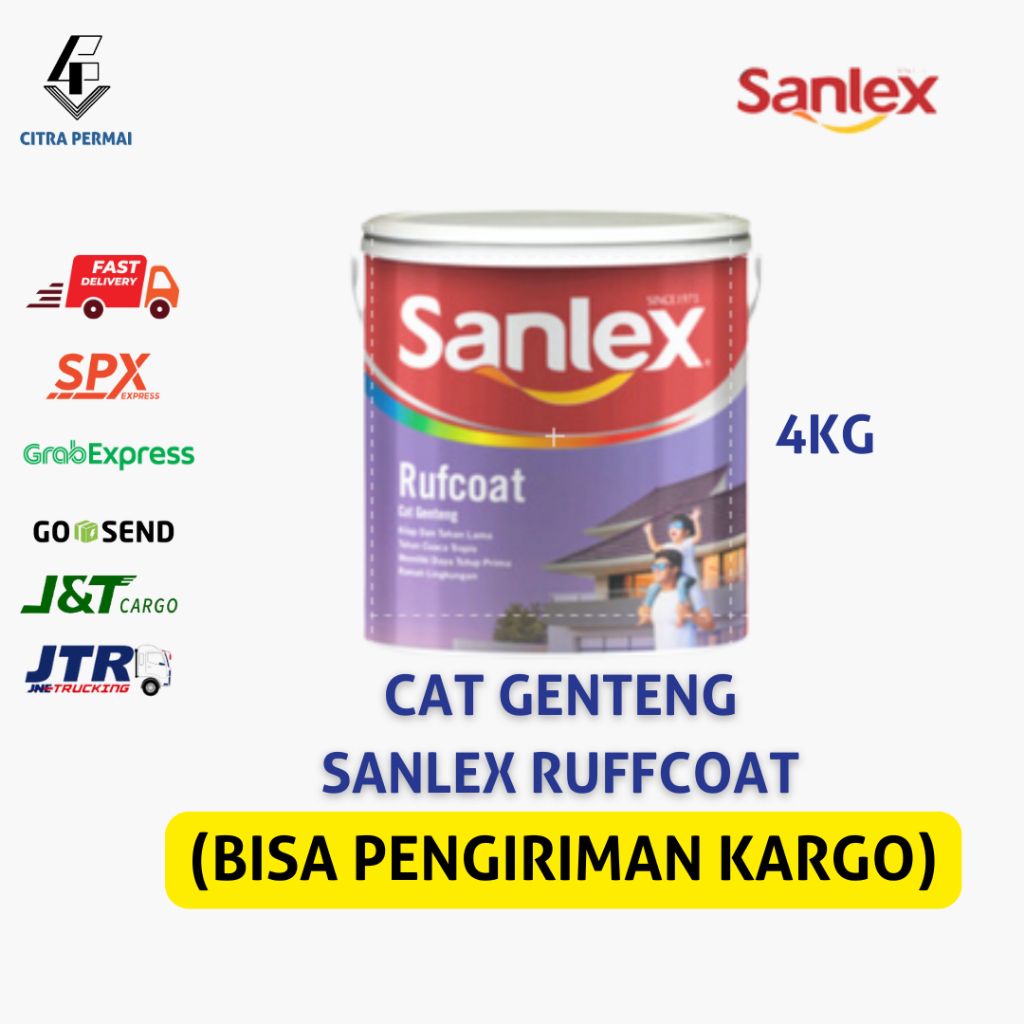 Jual CAT GENTENG SANLEX RUFFCOAT (4KG) / CAT GENTENG BERKUALITAS / CAT ...