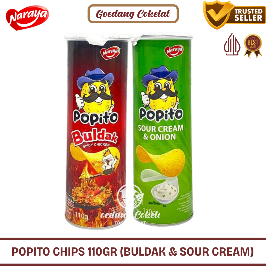 Jual READY STOCK Naraya Popito Potato Chips Kaleng 110g Snack Kentang ...