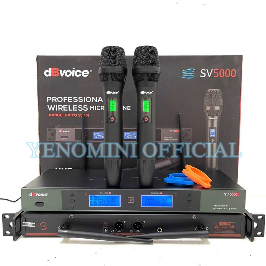 Jual Mic Wireless DbVoice SV 5000 Hitam Original 2bh Microphone Genggam ...