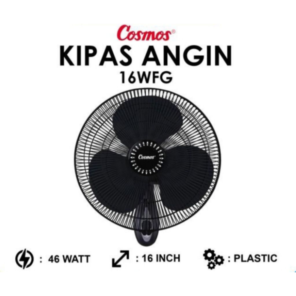 Jual COSMOS 16 WFG Kipas Angin Dinding 16 Inch / Wall Fan | Shopee ...