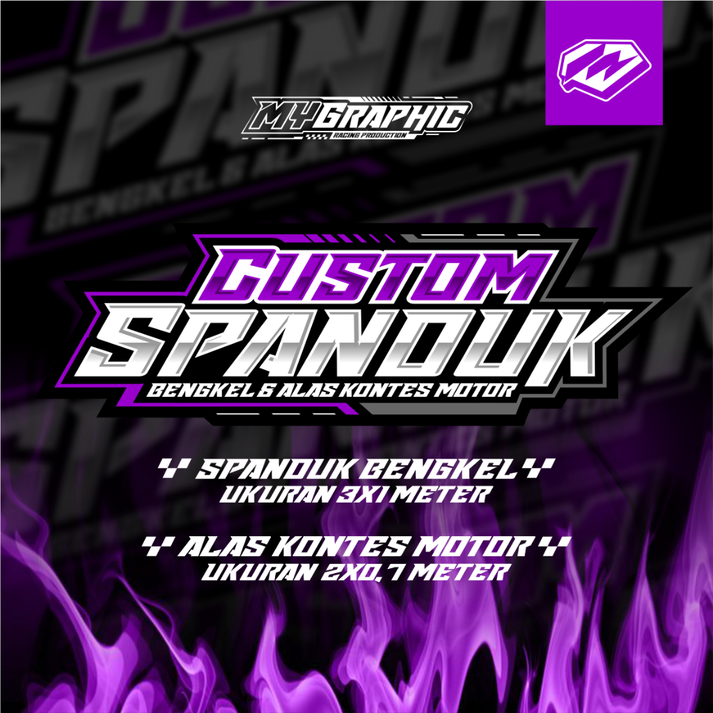 Jual CUSTOM SPANDUK BENGKEL & ALAS KONTES MOTOR | Shopee Indonesia