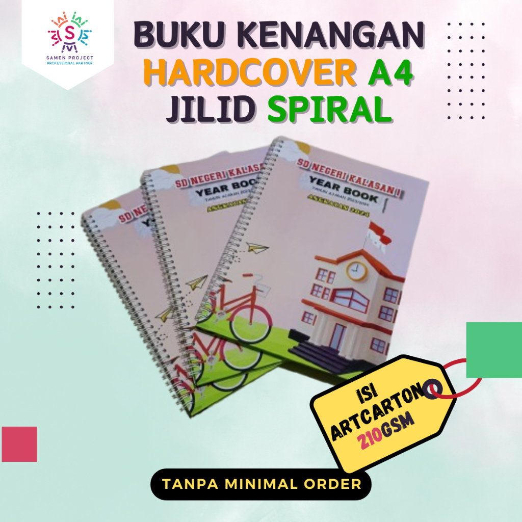 Jual Cetak A4 Buku Album Foto Photobook Yearbook Kenangan Tahunan Custom Hardcover Jilid Spiral ...