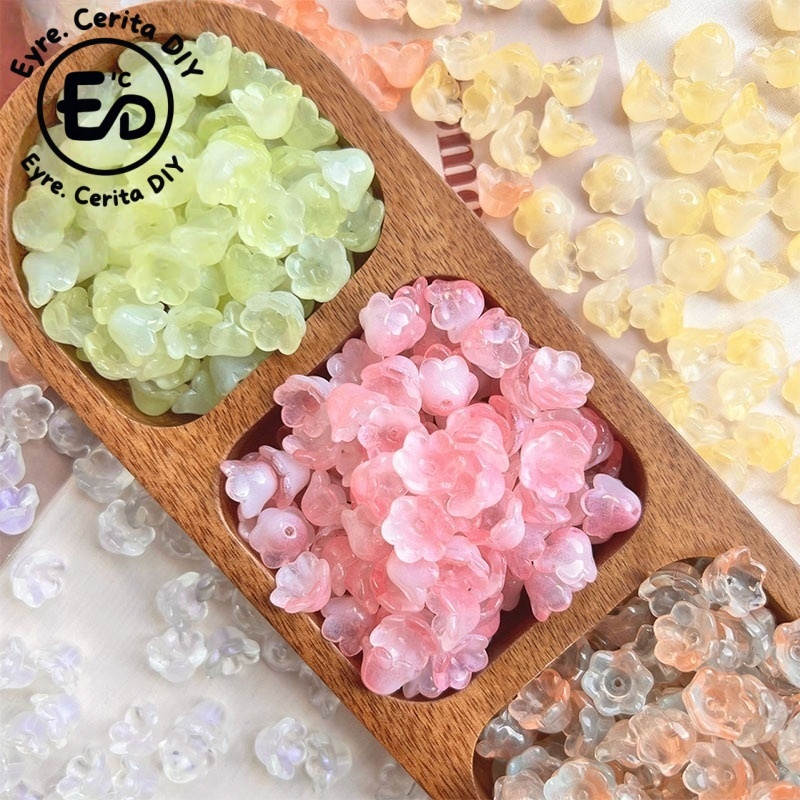 Jual [COD Ready Stock] 15pcs-10gr Bellflower Ombre Beads Mote Manik ...