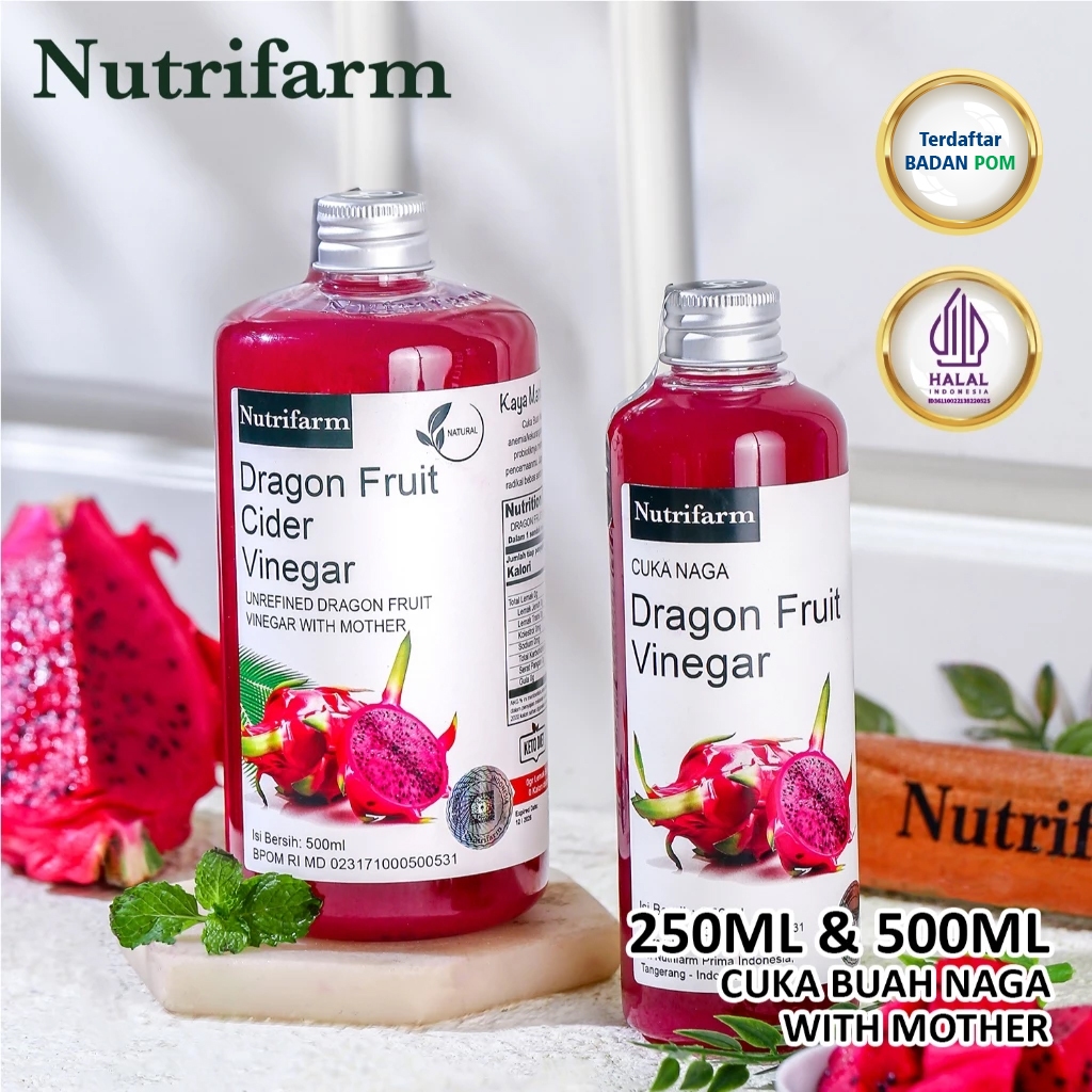Jual Nutrifarm Cuka Buah Naga 250 ml With Mother | Shopee Indonesia