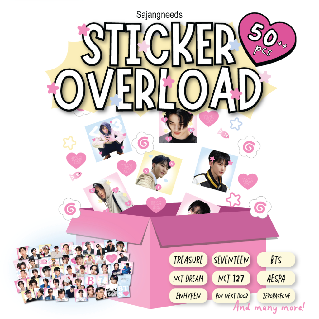 Jual [50 PCS] STICKER OVERLOAD | Sticker KPOP deco/freebies/mail sticker BTS NCT SEVENTEEN ...