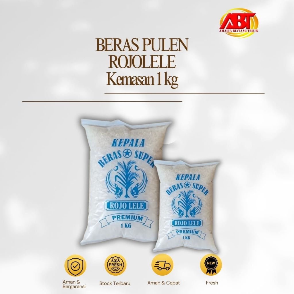 Jual ABT - Beras Rojolele Kemasan 1kg Enak,Bersih dan Putih (FRESH-AMAN ...