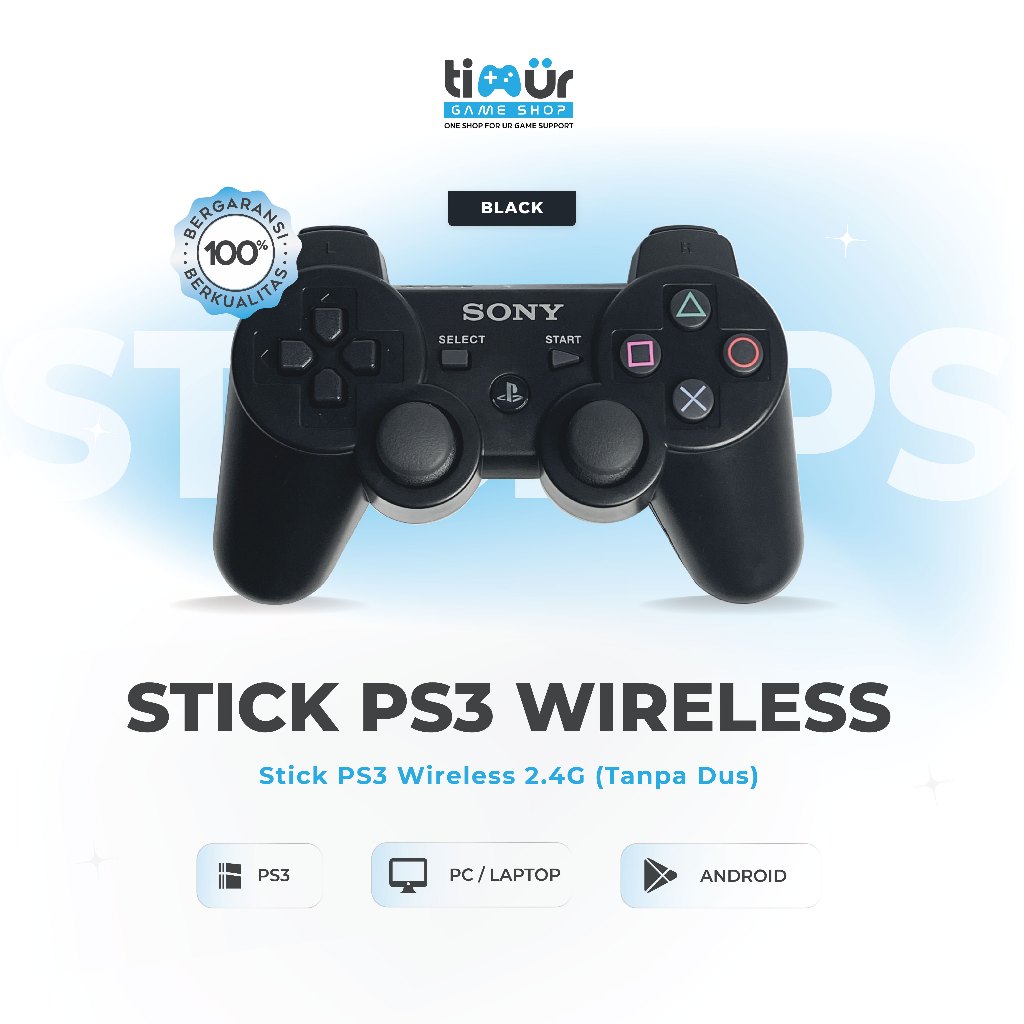 Jual Stik Stick PS3 Wireless Original Ori Pabrik Hitam Tanpa Dus ...