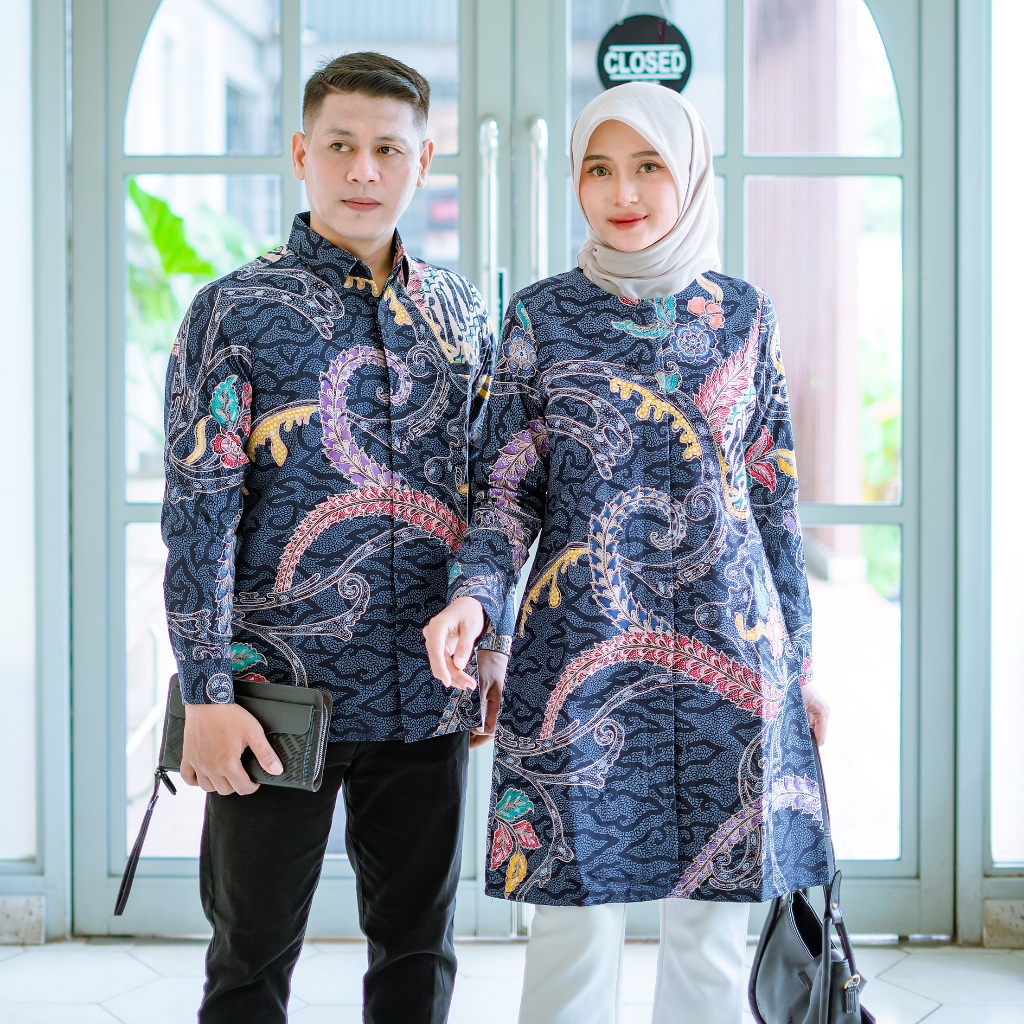 Jual Linggayoni_Batik Couple Lapis Furing/Trikot Model Lengan Panjang ...