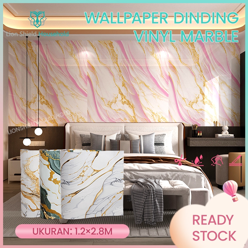 Jual Wallpaper Dinding Motif Vinyl Marble Foam Roll Sticker Kamar ...