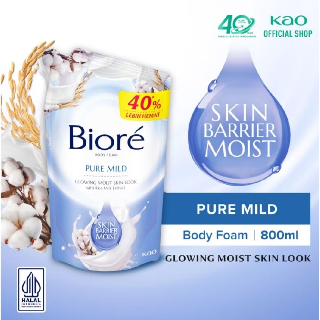 Jual Biore Body Wash Pure Mild 800ml | Shopee Indonesia