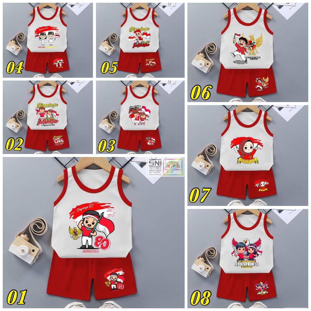 Jual Rainbow - SETELAN SINGLET CEWEK COWOK UNISEX 17 AGUSTUS KEMERDEKAAN RI MERAH PUTIH | Shopee ...