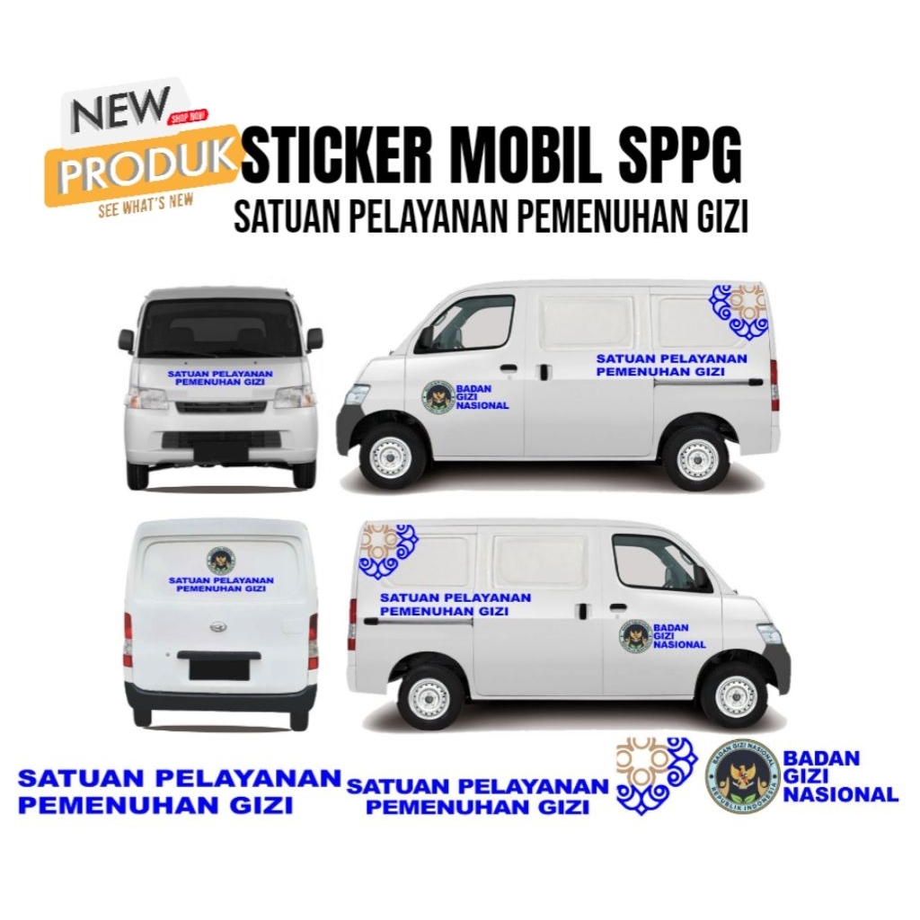 Jual Stiker Mobil MBG Makan Bergizi gratis Grandmax Blinvan Stiker ...