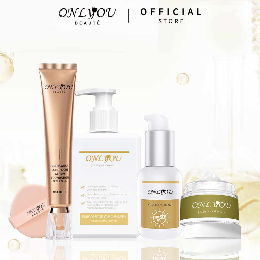 Jual ONLYOU MAKEUP 5PCS PAKTE Menyegarkan Sunscreen Cream SPF 50+ PA+ ...