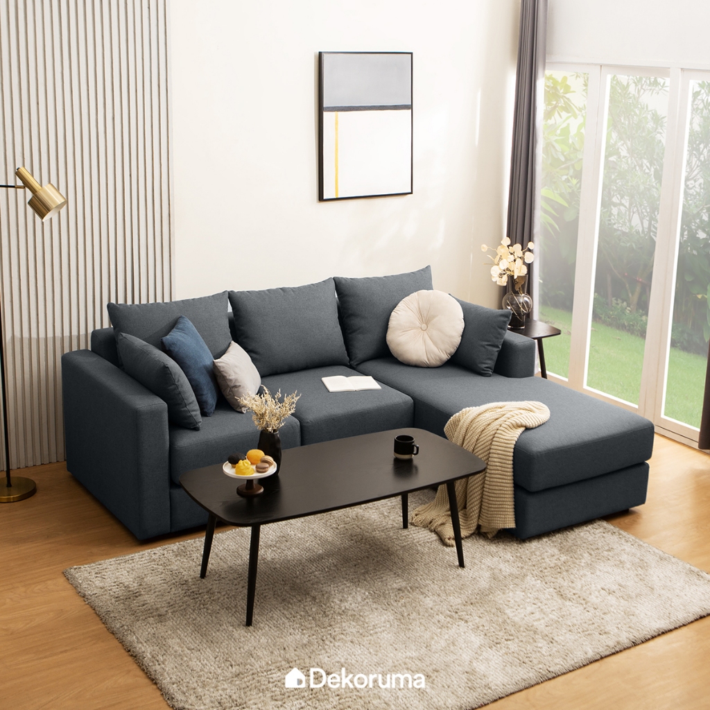 Jual Dekoruma RICHI Sofa L Kiri Kain / Sofa Sudut / Sofa Ruang Tamu ...