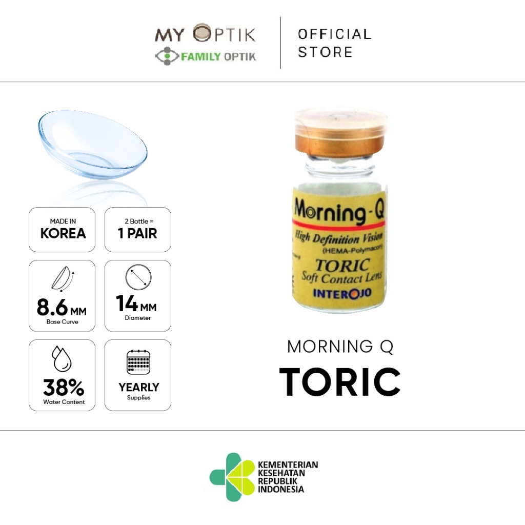 Jual Morning - Q Toric Tahunan Astigmatism Softlens Silinder | Shopee ...