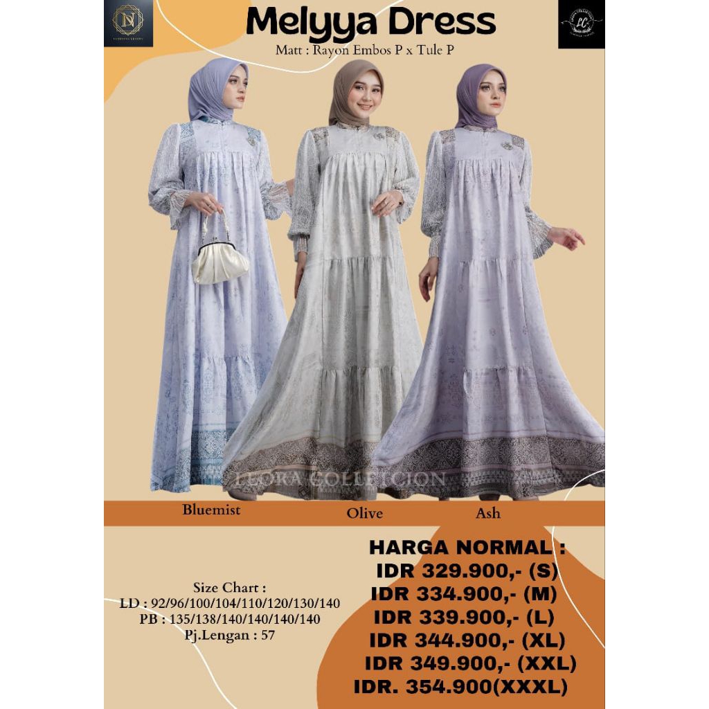 Jual NEW ARRIVAL!!! MELLYA SERIES MIDI & DRESS ORI BY NADHEERA LUXURY | Shopee Indonesia