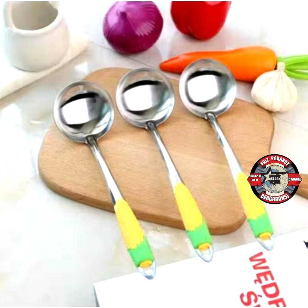 Jual Sendok SINDUK SAYUR SOP STAINLES GAGANG MOTIP JAGUNG | Shopee ...