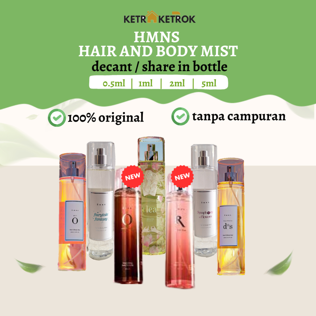 Jual DECANT SHARE HAIR AND BODY MIST HMNS Another Rose Darker Shade of ...