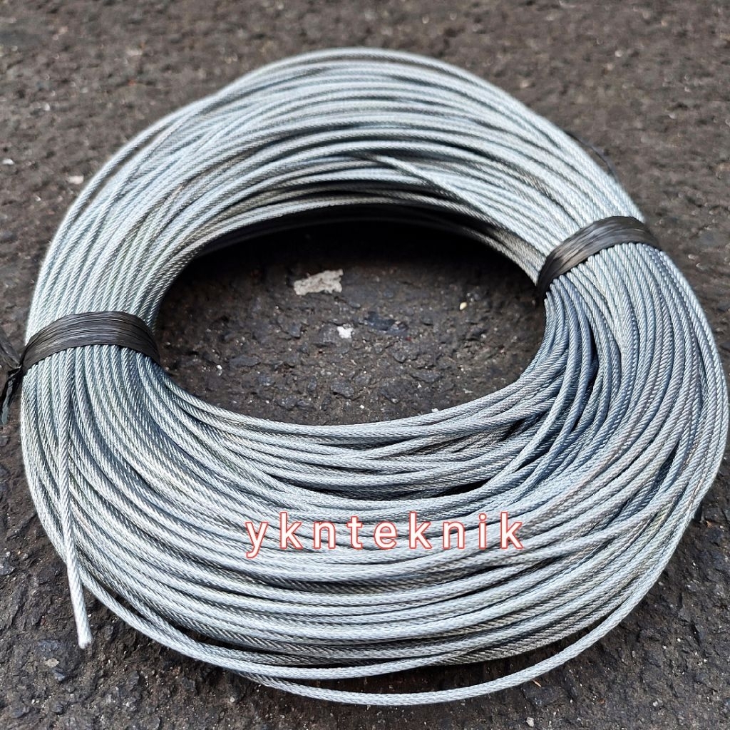 Jual Tali Seling Baja Kawat Lapis Plastik PVC 2 mm Flekcible Harga 1 Meter | Shopee Indonesia