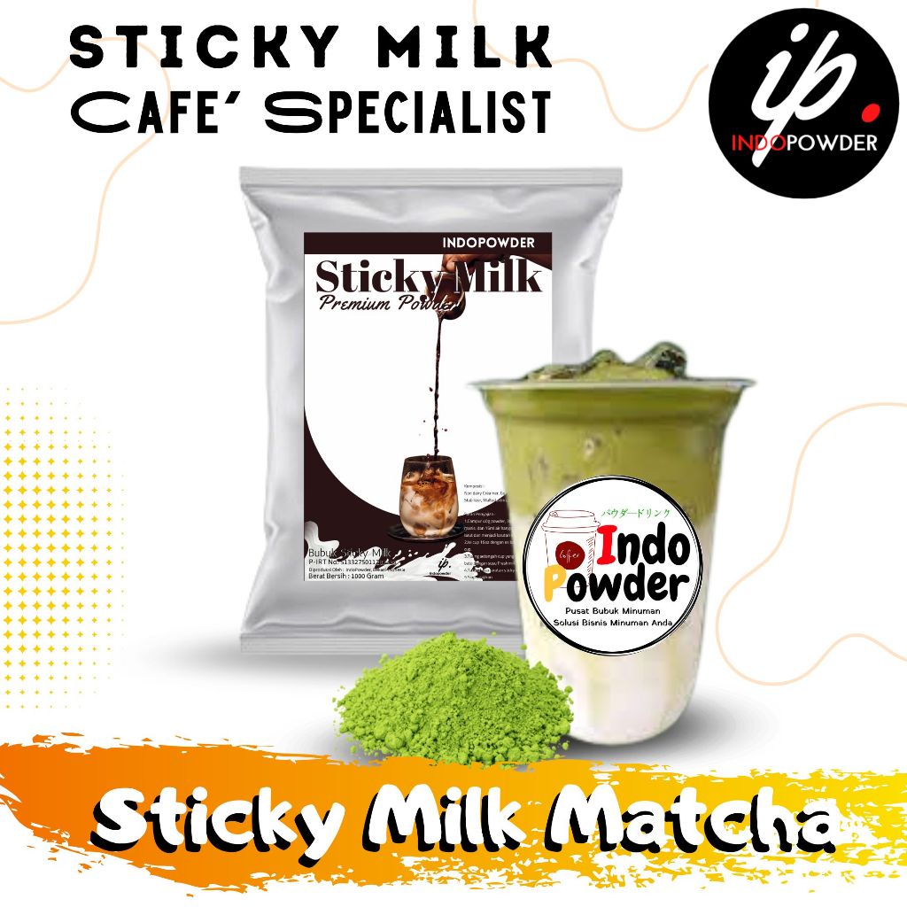 Jual Indopowder - Bubuk Minuman STICKY MILK MATCHA GREEN TEA 1Kg Untuk ...