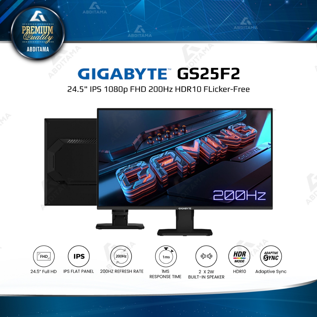 Jual Monitor LED Gigabyte GS25F2 24.5" IPS 1080p FHD 200Hz HDR10 HDMI 2 ...