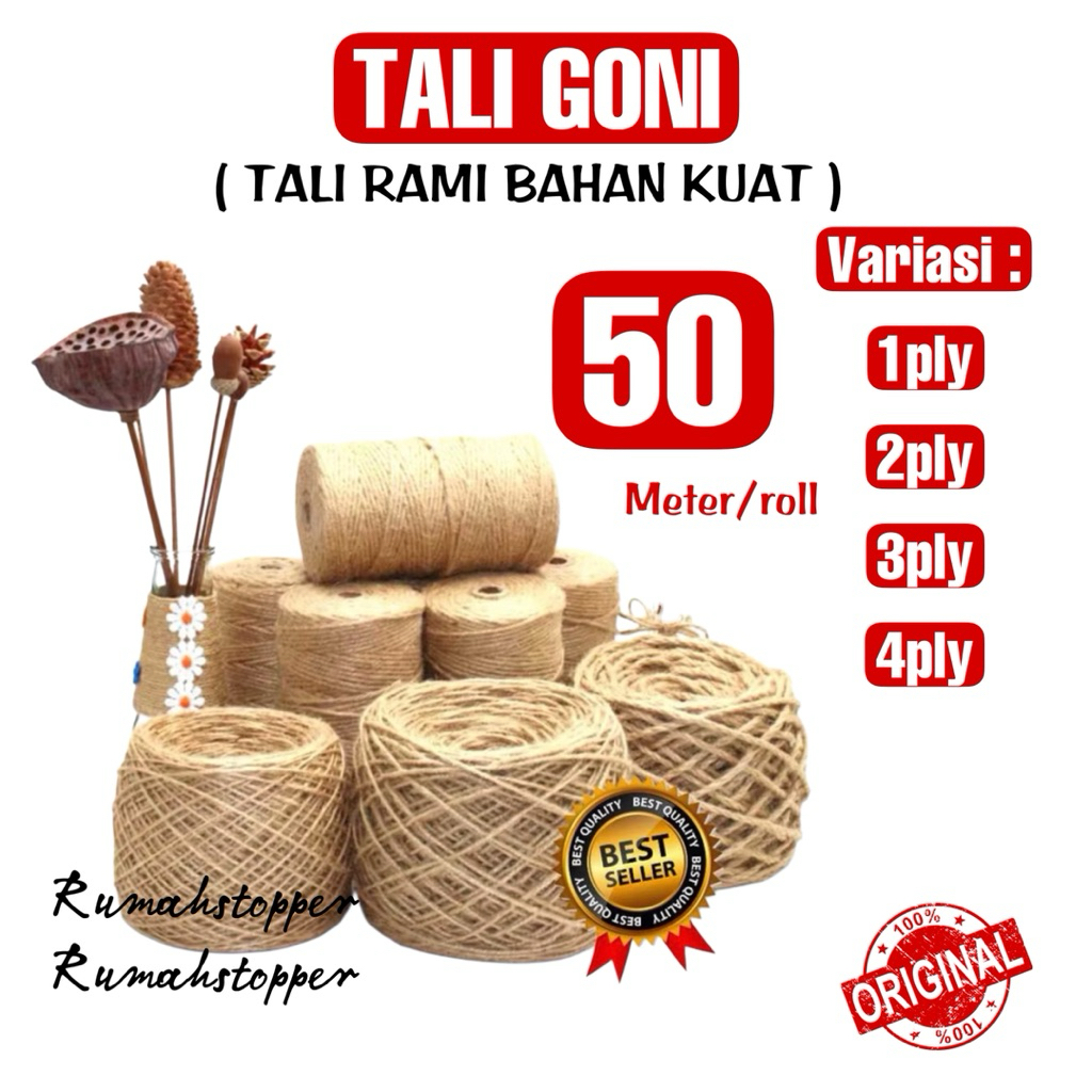 Jual Tali Rami / Tali Goni / Tali Hangtag SOUVENIR / Tali Garukan / 50 ...