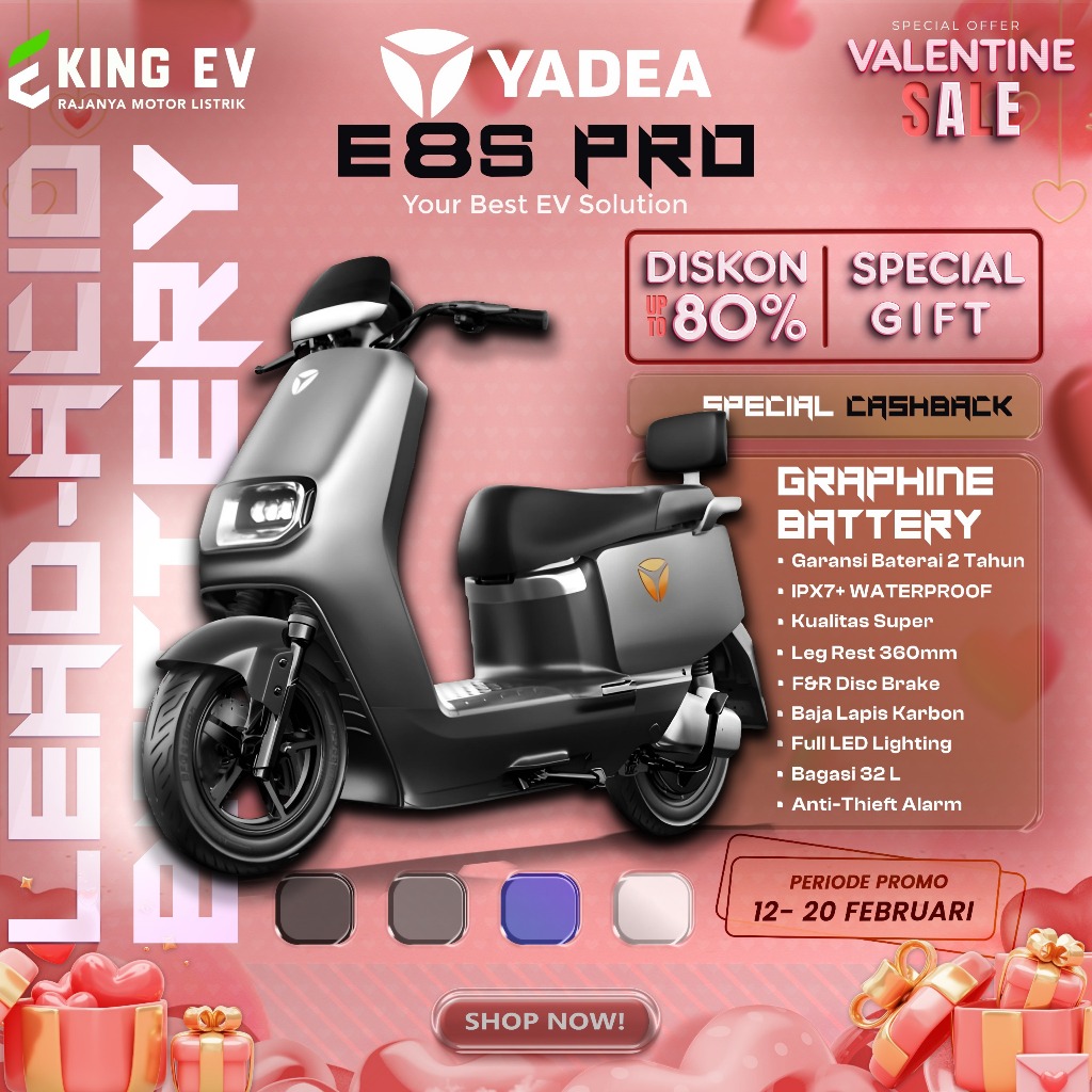 Jual YADEA E8S PRO Motor Listrik E-Motor Power 2000W Graphene TTFAR Garansi Resmi 24 Bulan ...