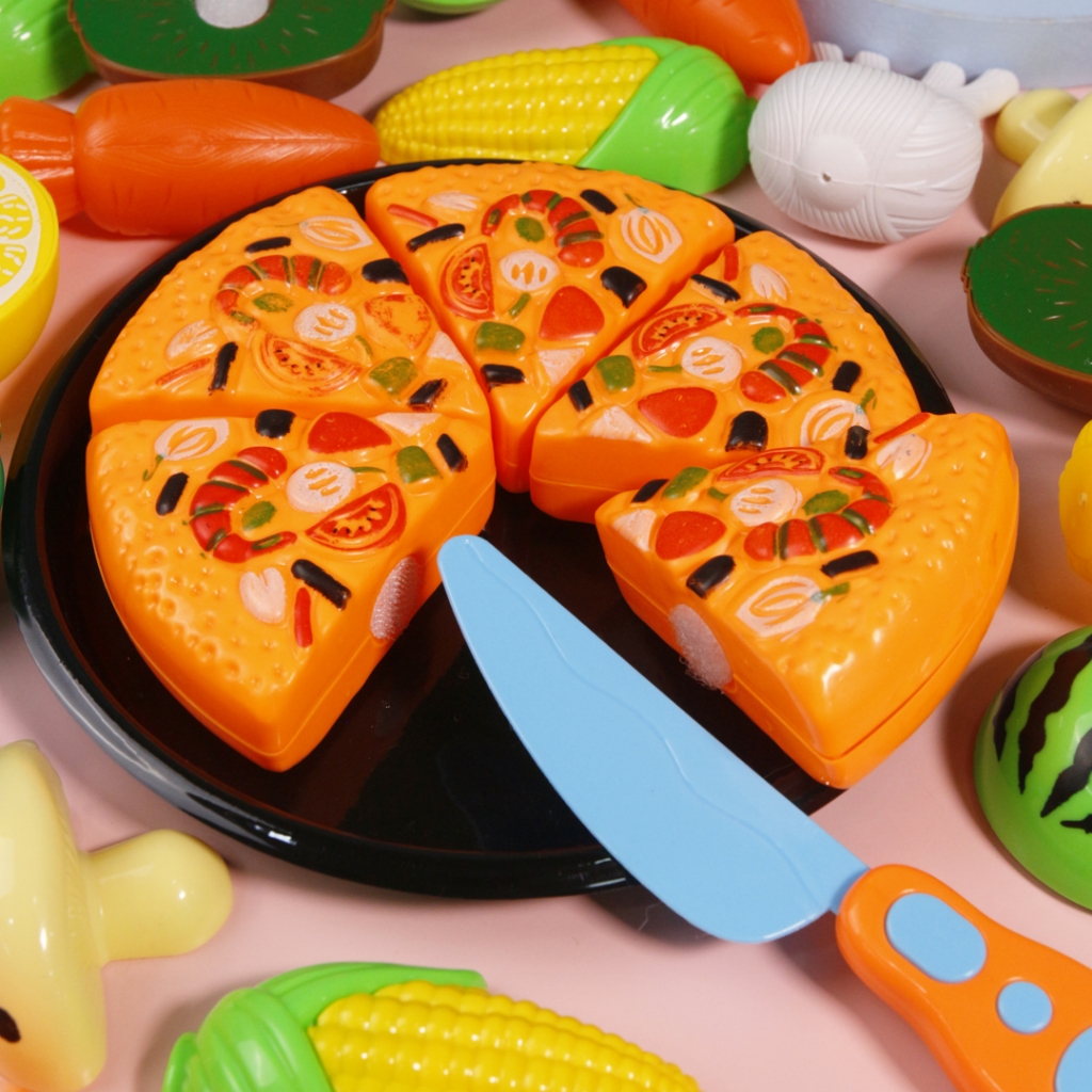 Jual CUT FRUIT PIZZA / MIX Mainan Edukasi Anak Potong Sayur Sayuran ...
