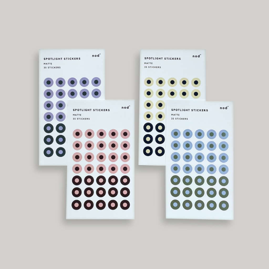 Jual The Nod Stickers - Spotlight | Matte Planner Stickers | Minimal ...