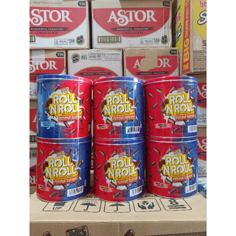 Jual 1 dus iyes wafer roll n roll isi 6 kaleng | Shopee Indonesia