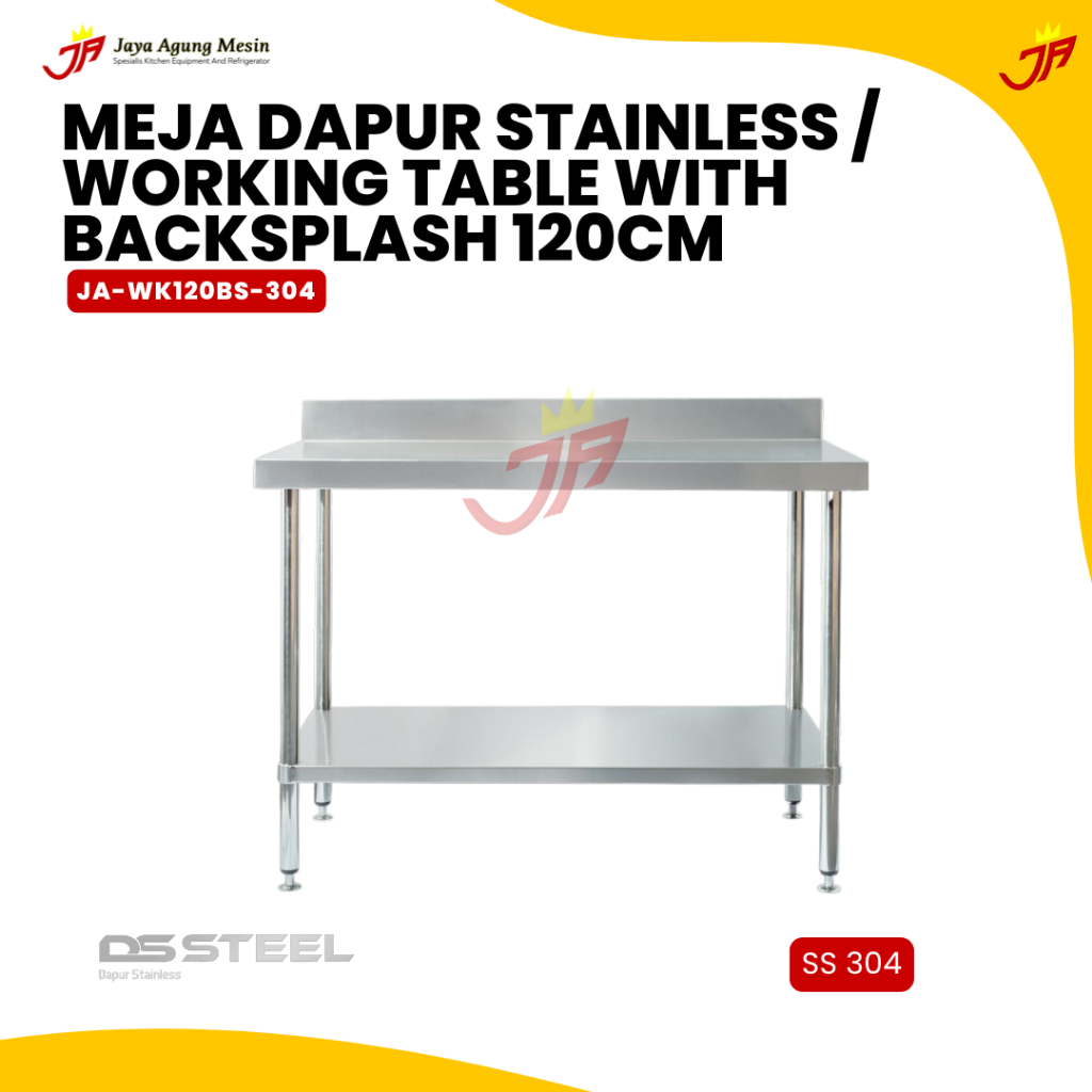 Jual DS STEEL Meja Dapur Stainless / Working Table Stainless 304 with ...