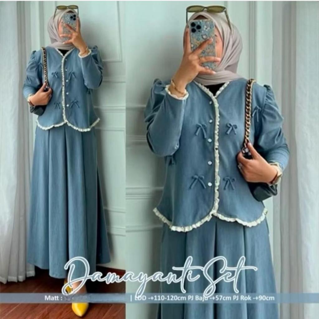 Jual DAMAYANTI SET ROK PITA CRINKLE AIRFLOW LD 110 // ONE SET PITA ROK ...