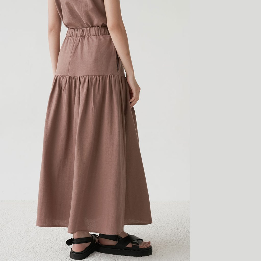 Jual InKano Soleil - Rok wanita dengan pinggang karet dan details kerut ...