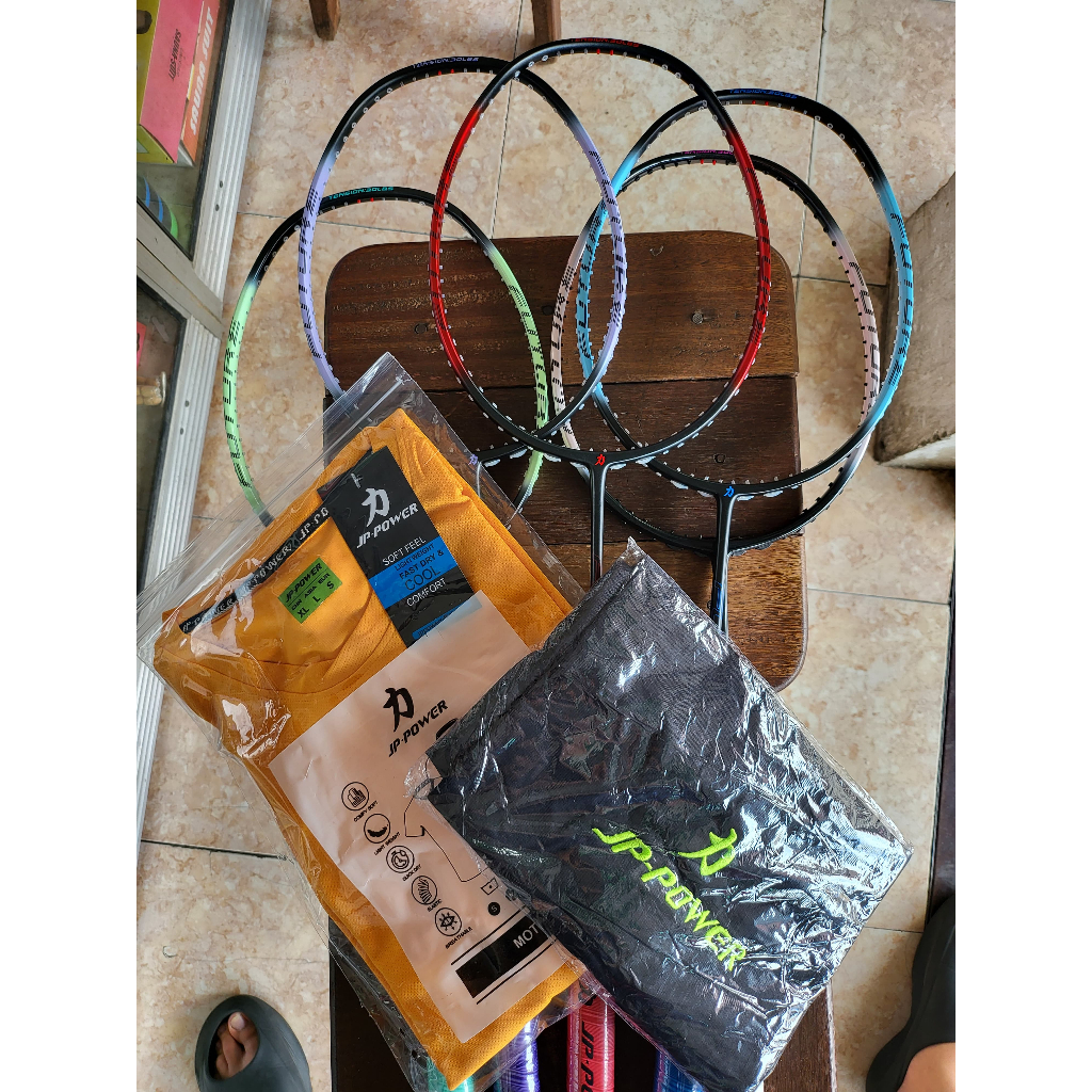 Jual JP POWER Raket Badminton Bulutangkis Future 66 Fullset ORIGINAL ...